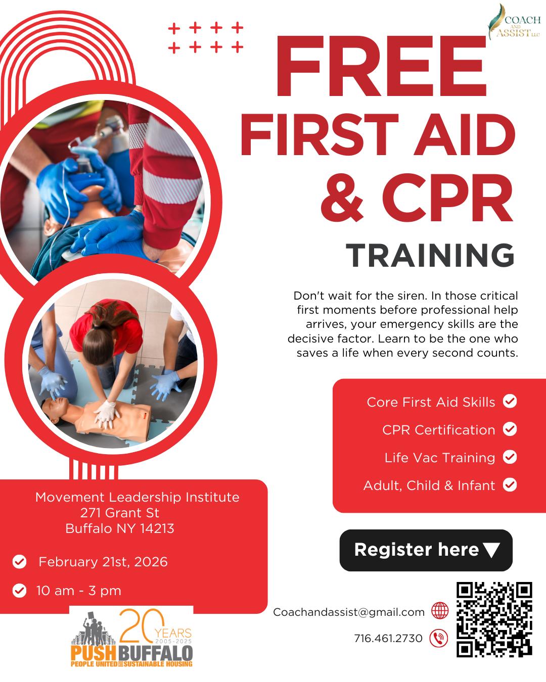 Free First Aid & CPR Training – PUSH Buffalo